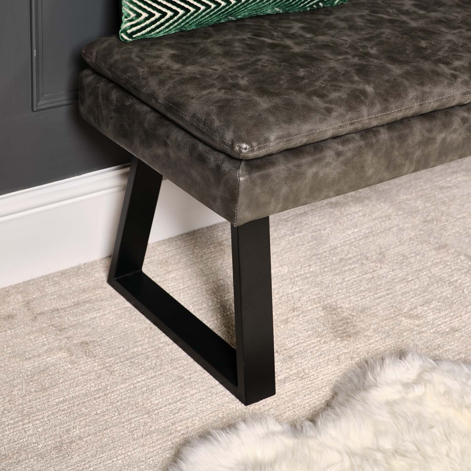 Woods Industrial Bench No Back 138cm - Grey - Woods Furniture