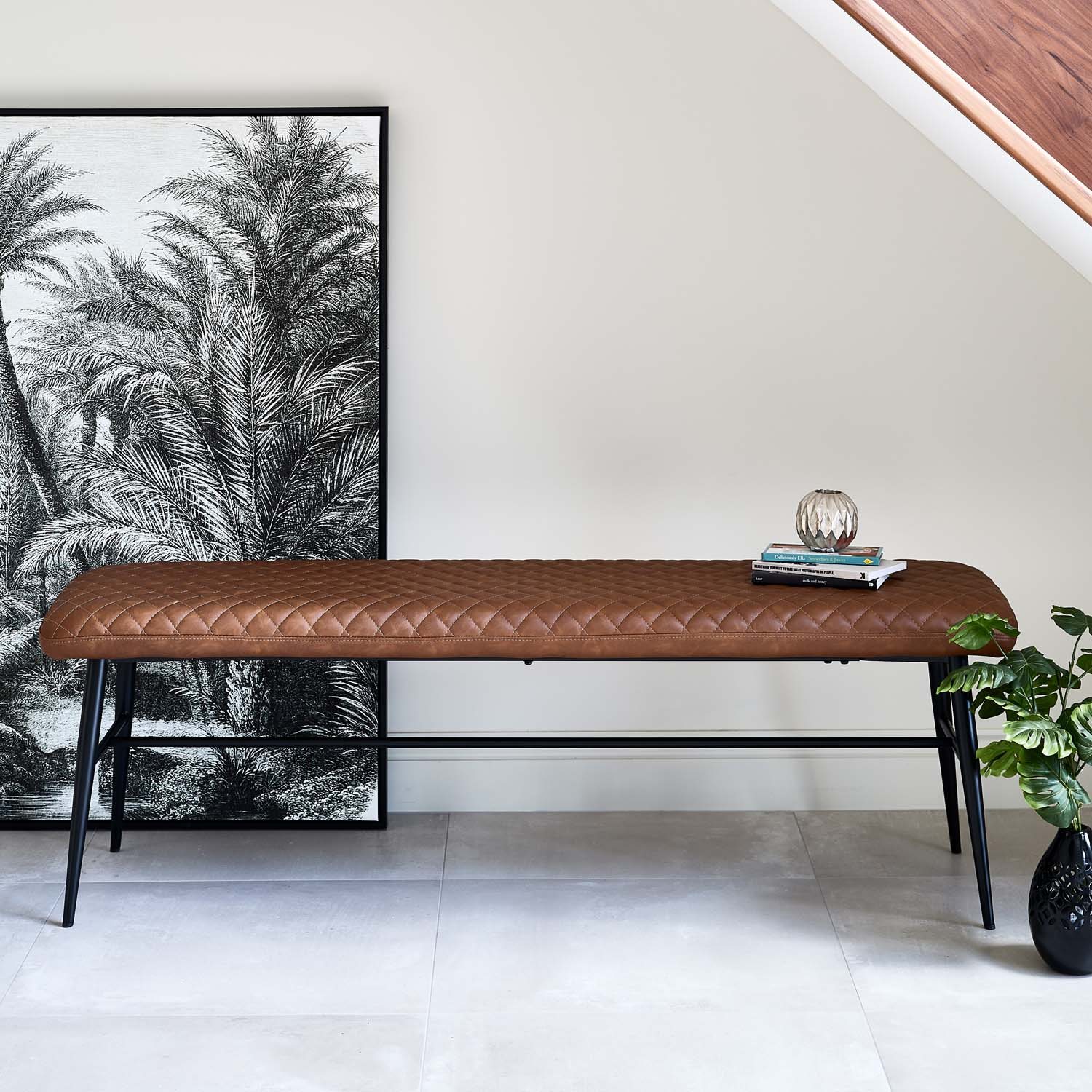 Woods Ripley Flat Bench - Tan - Woods Furniture