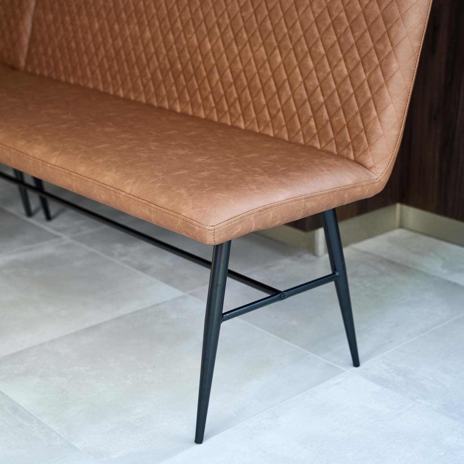 Woods Ripley Corner Bench Left Hand Facing - Tan - Woods Furniture