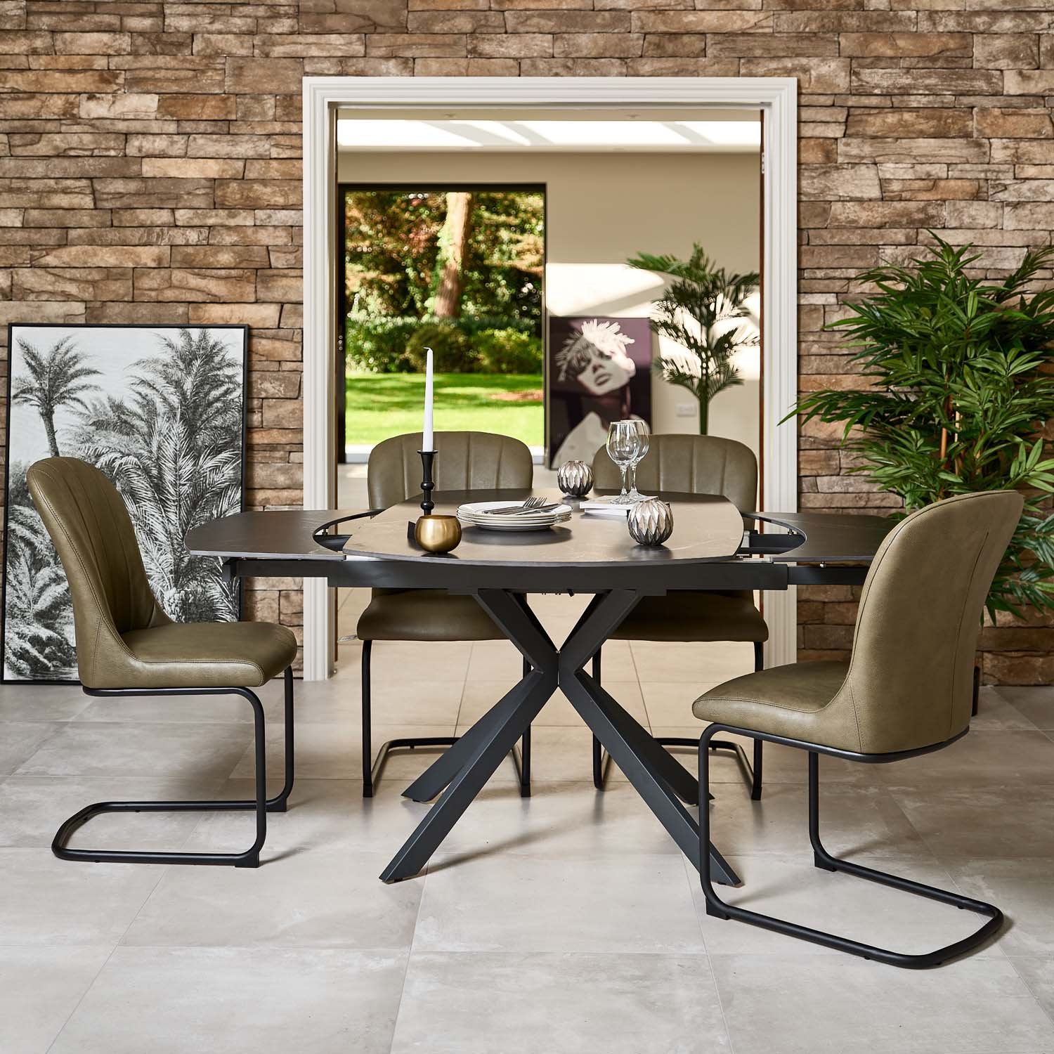 Woods Toscana Motion Table 140-200cm - Black - Woods Furniture