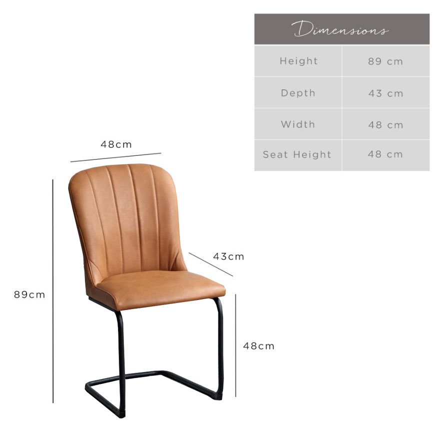 Clearance Firenza Tan Dining Chair (Set of 2) - Woods Furniture