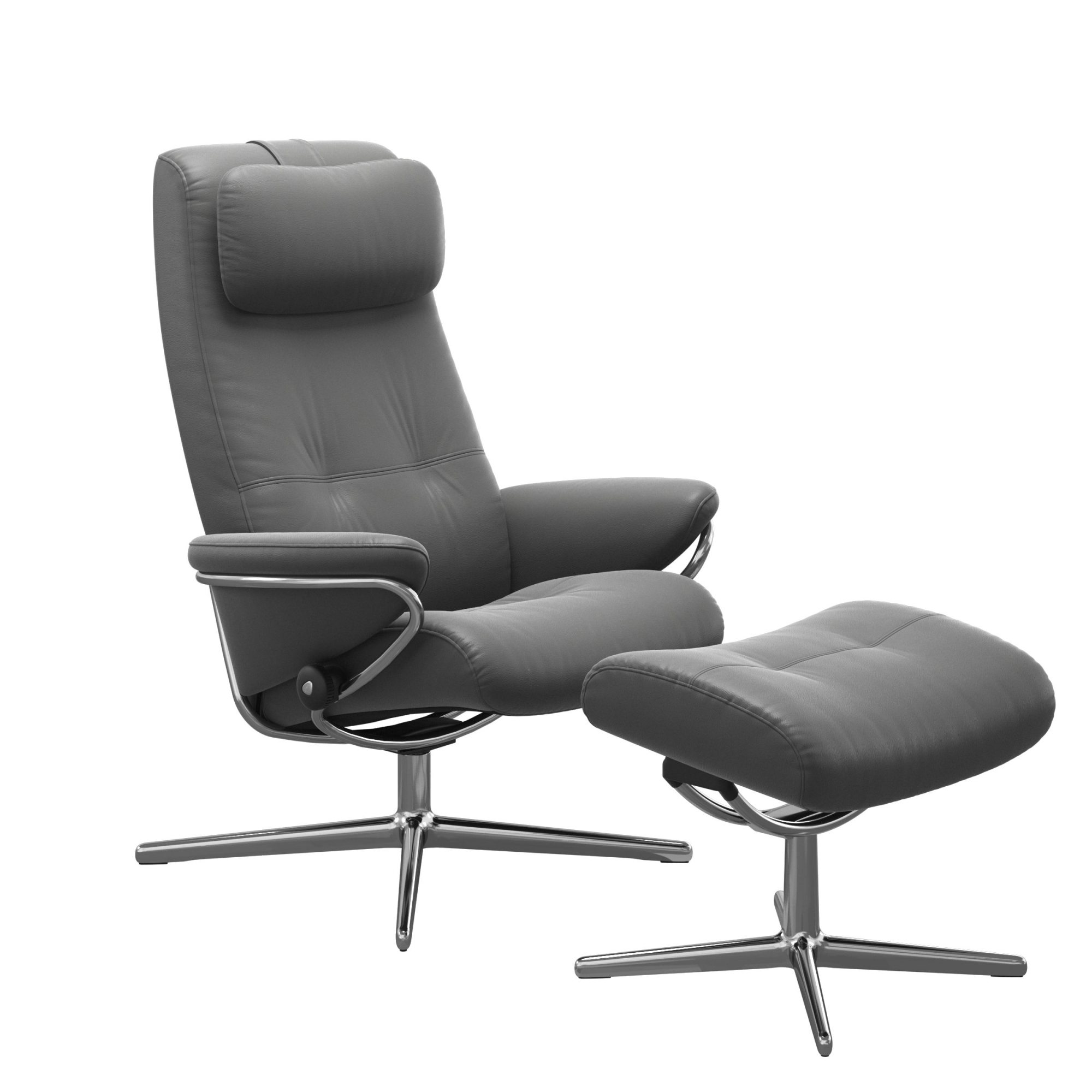 Stressless Berlin High Back Recliner with Cross Base - Woods Furniture