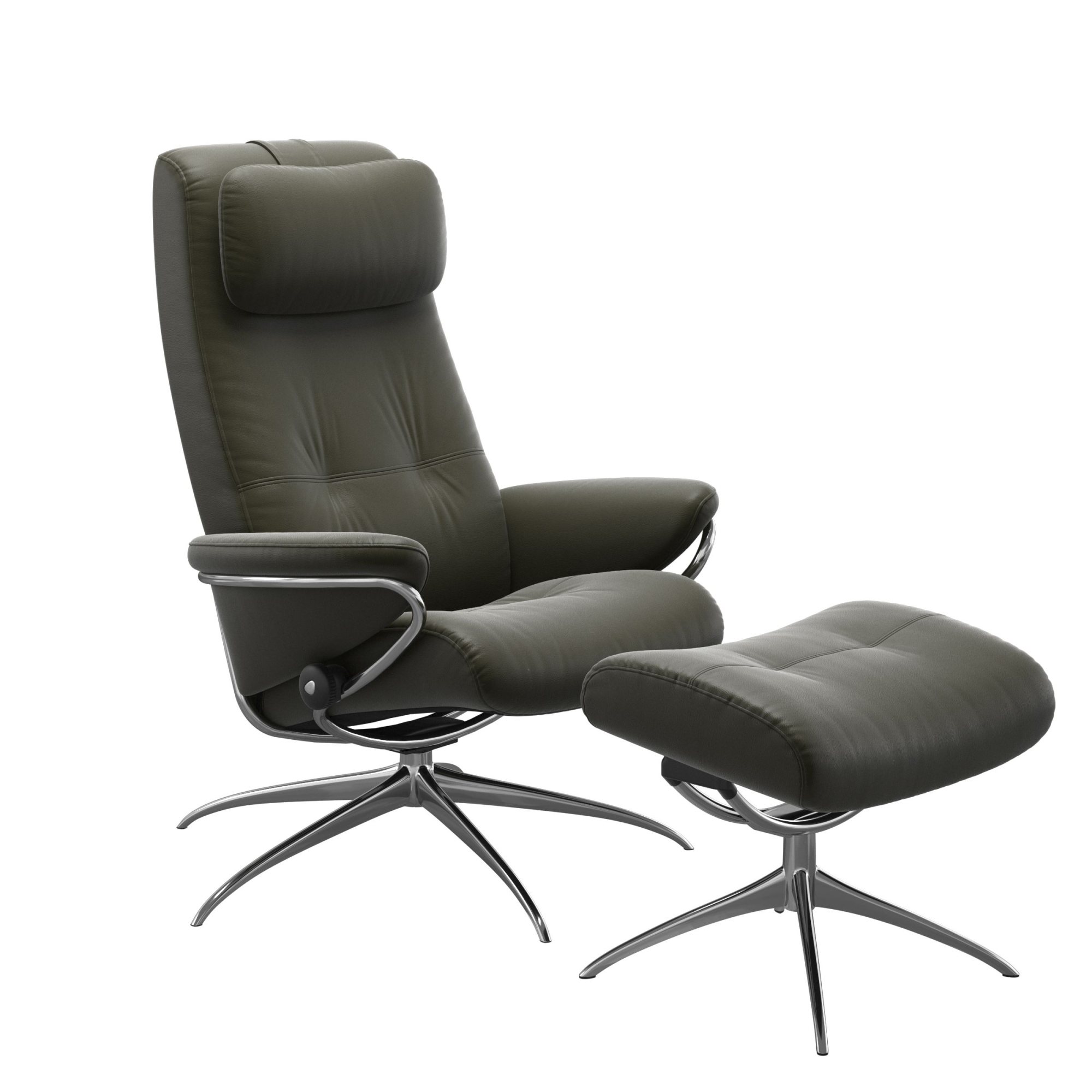 Stressless Berlin High Back Recliner with Star Base - Woods Furniture