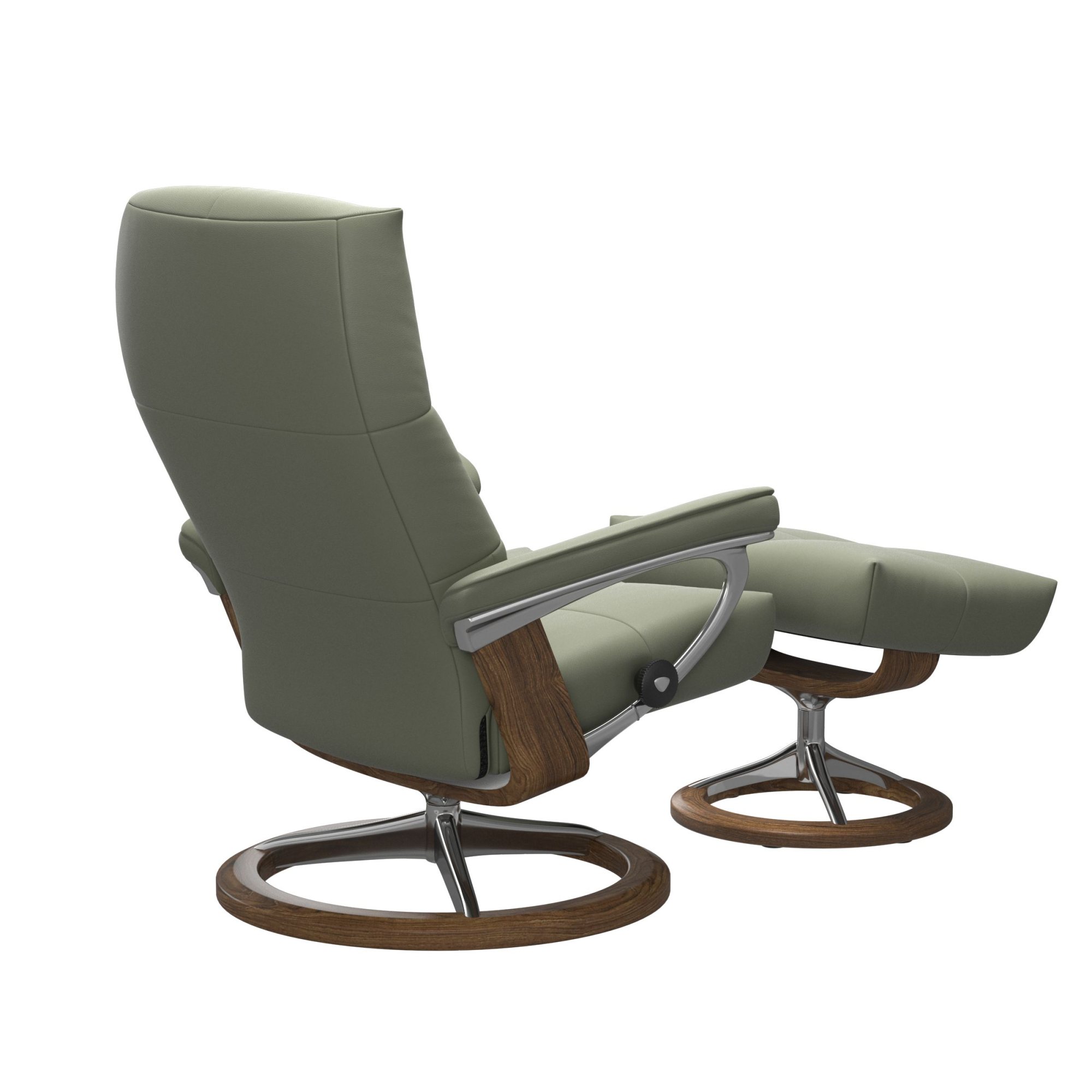 Stressless David Recliner with Signature Base and Footstool - Woods ...