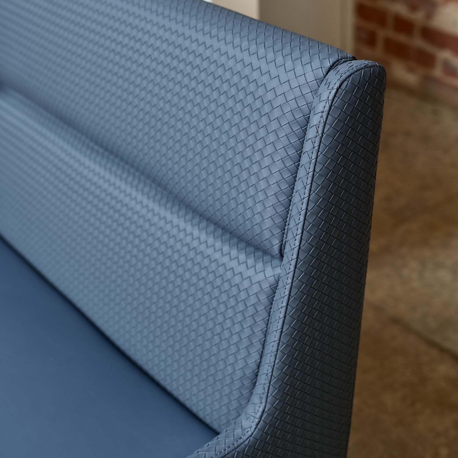 Woods Jupiter Bench With Backrest in Navy - Woods Furniture