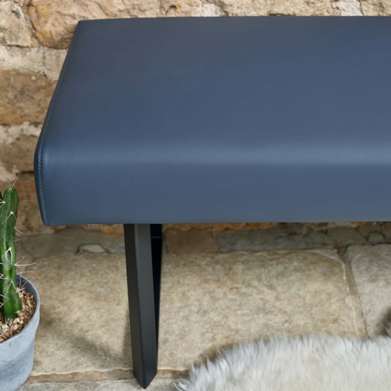 Woods Jupiter Flat Bench in Navy - Woods Furniture