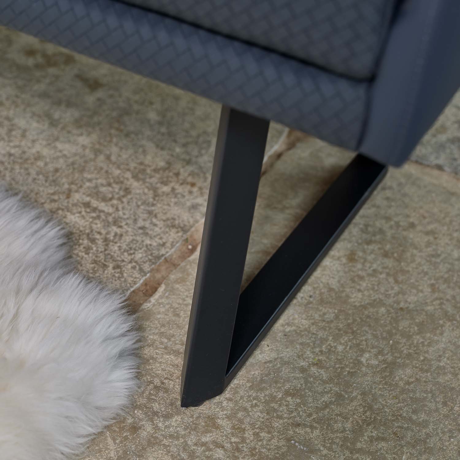 Woods Jupiter Corner Bench in Navy - Left Hand Facing - Woods Furniture