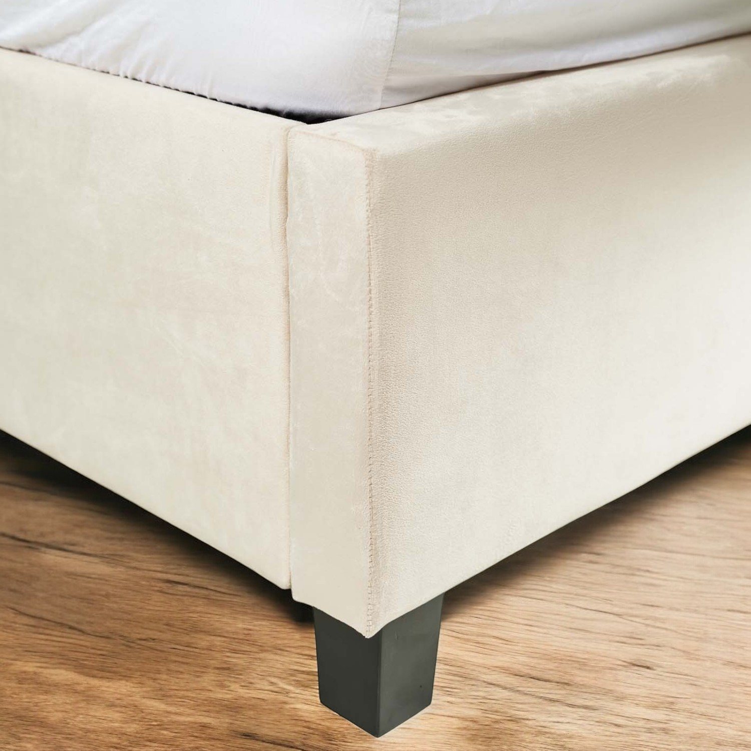 Woods Camila Ottoman Double Bed - Cream - Woods Furniture