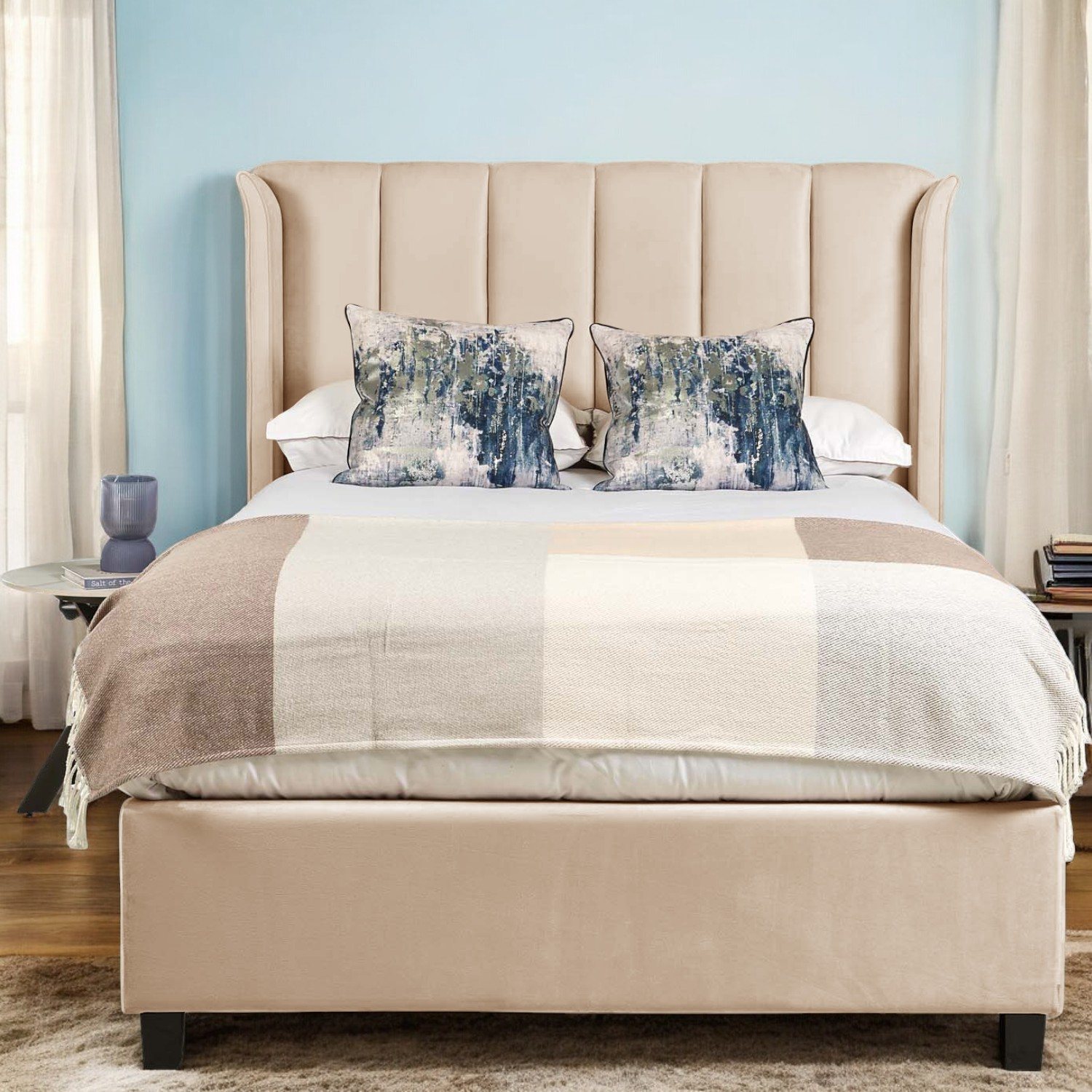 Woods Santana Ottoman Double Bed Cream Woods Furniture