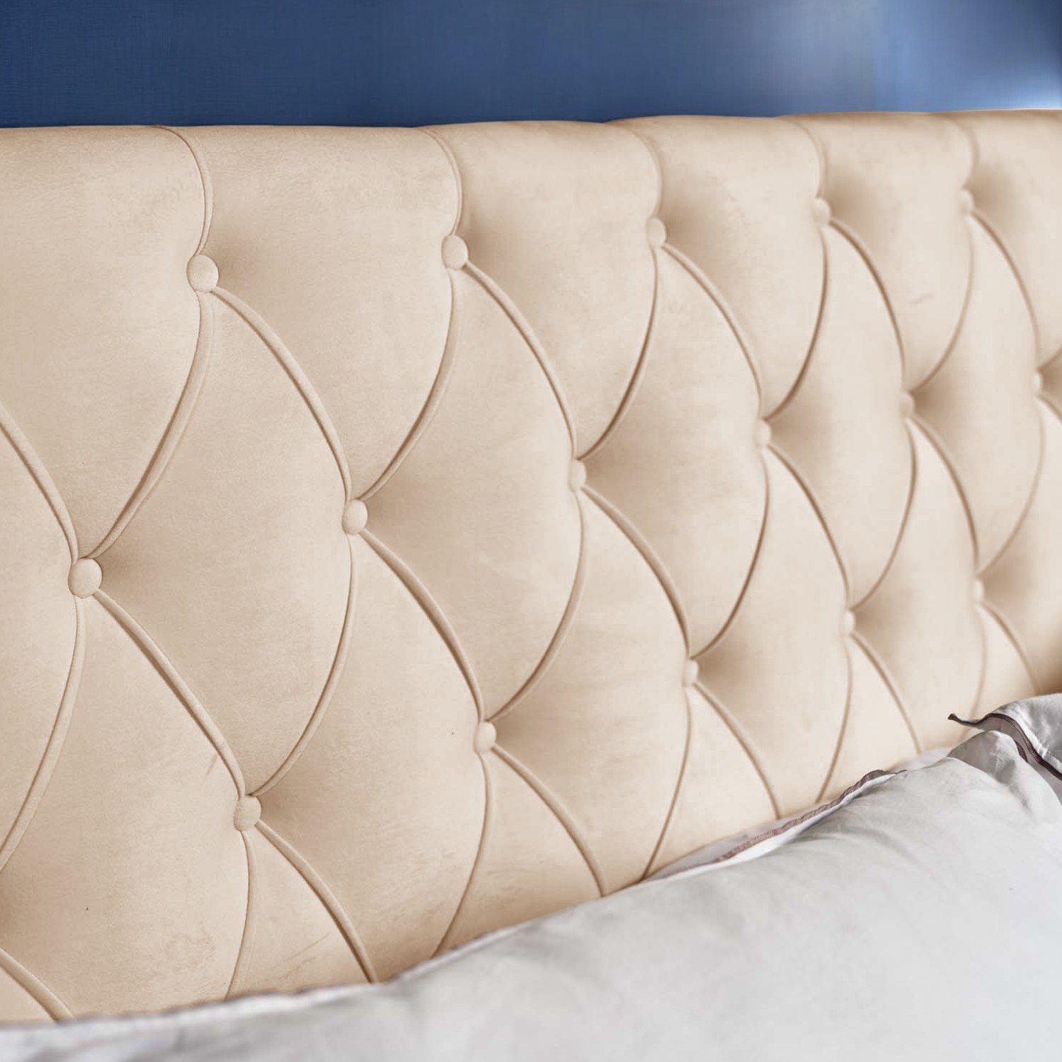 Woods Lucille Double Bed - Cream - Woods Furniture