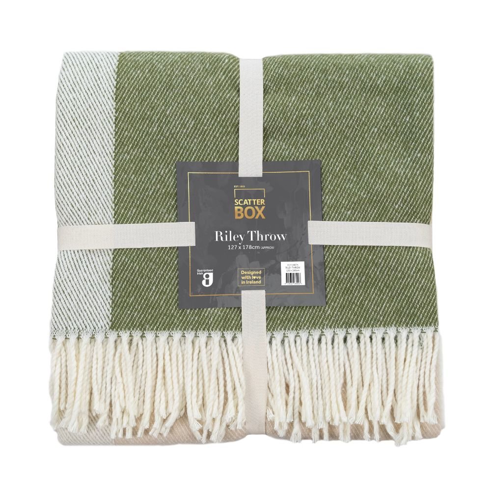 Woods Riley Green Throw Blanket - Woods Furniture