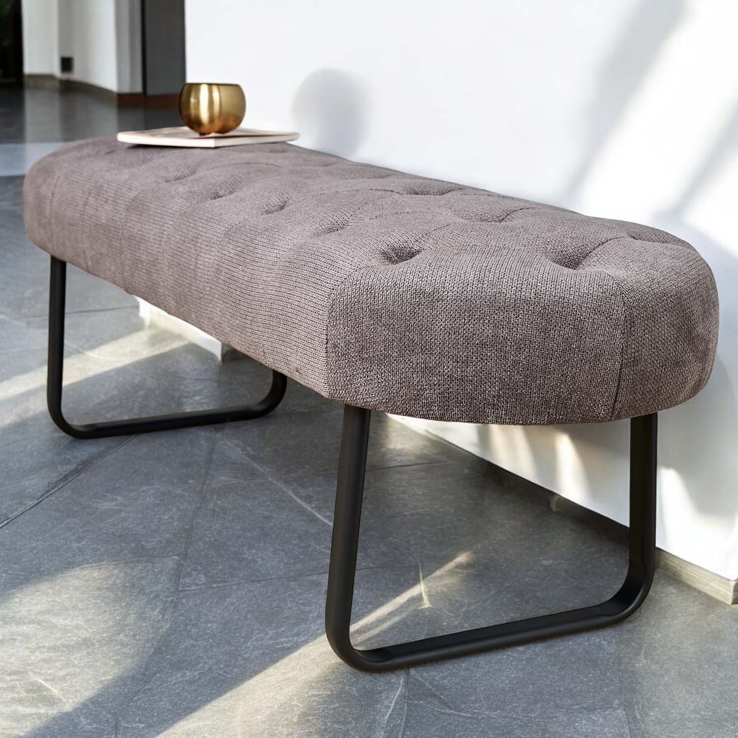 Woods Frampton Flat Bench Anthracite - Woods Furniture