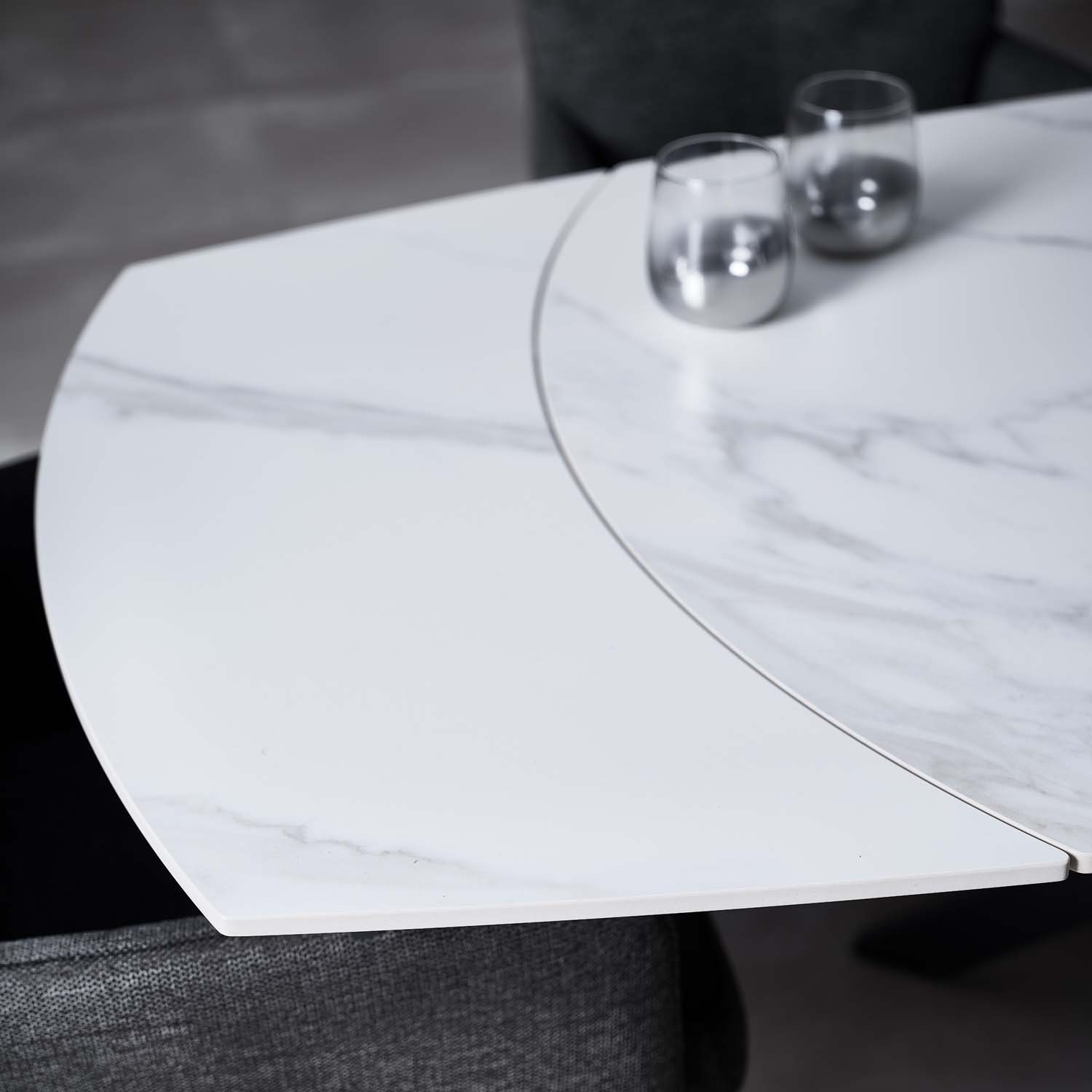 Woods Toscana White Motion Dining Table with Frampton Corner & Low ...