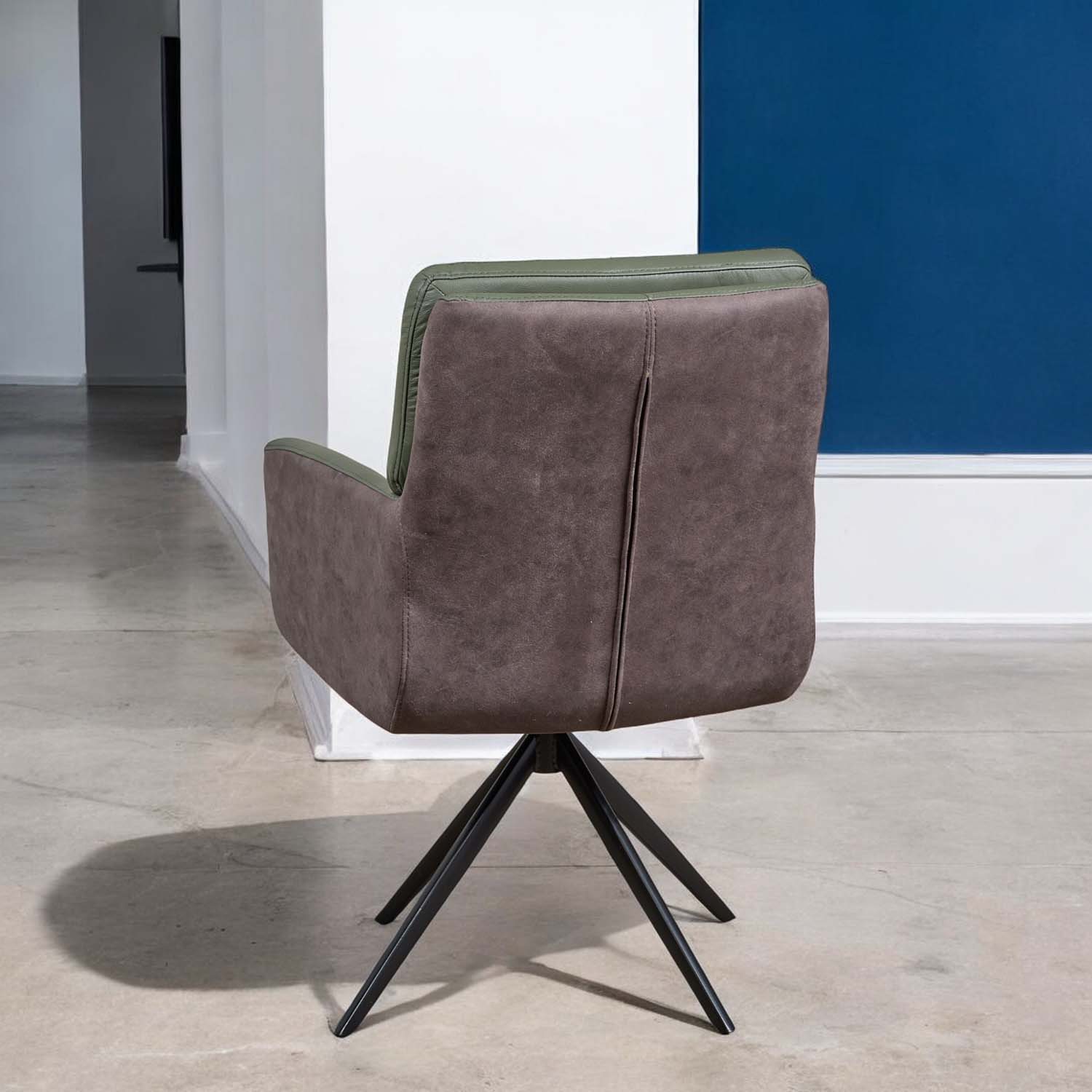 Woods Messina Green Leather Dining Chair (Set of 2) - Woods Furniture