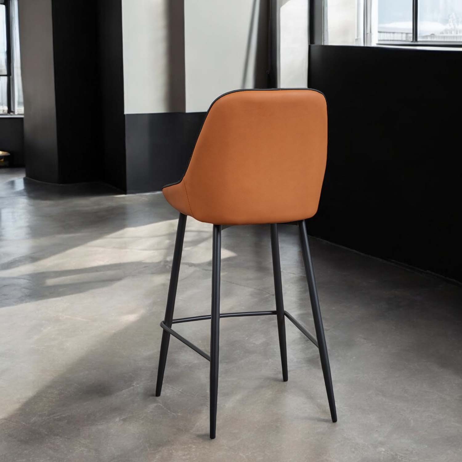 Woods Jasper Marmalade Bar Stool with Iron Piping (Set of 2) - Woods ...