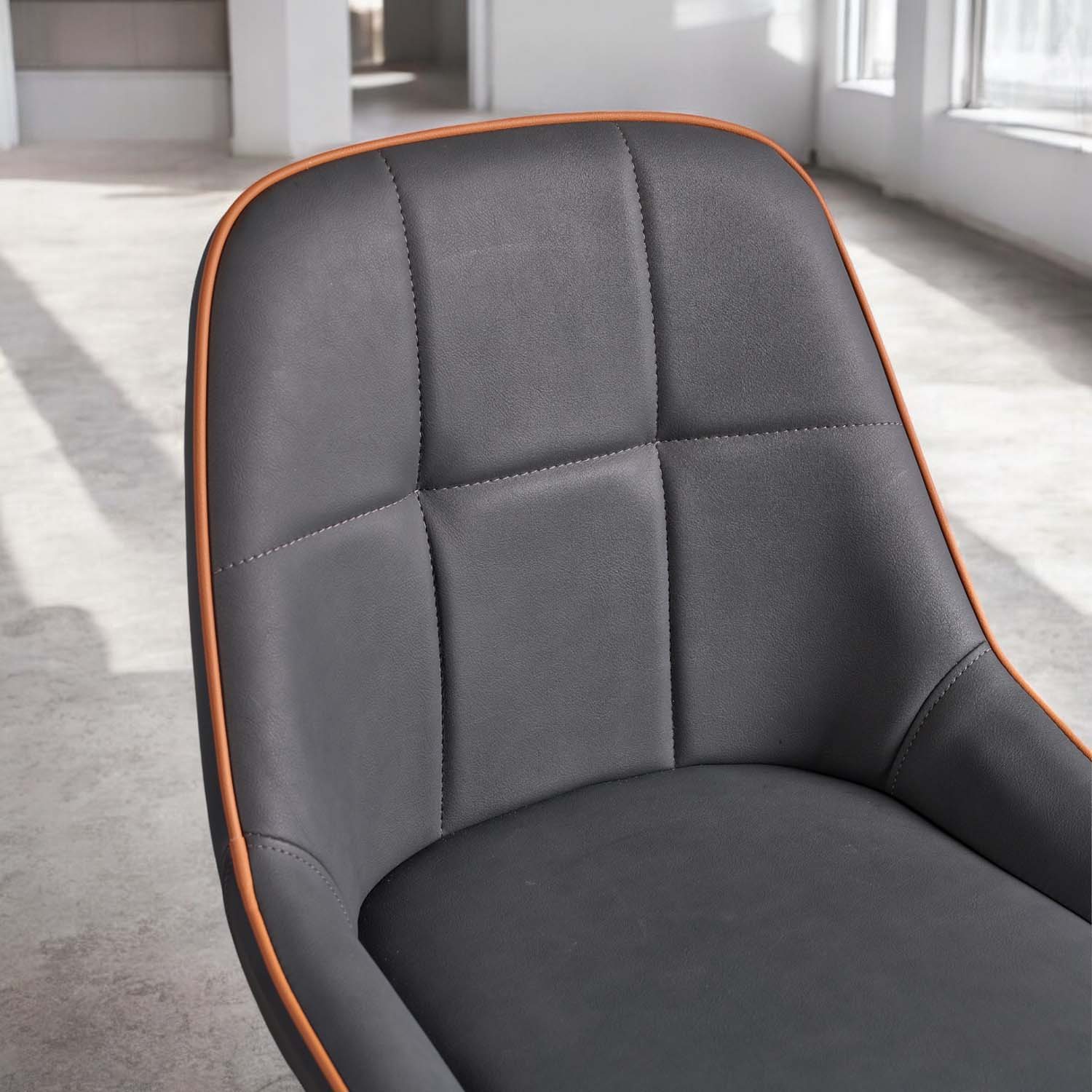 Woods Jasper Iron Grey Bar Stool With Marmalade Piping (Set of 2 ...