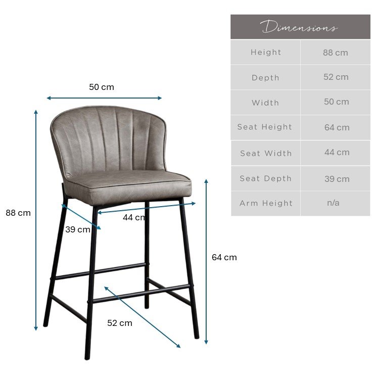 Woods Tristan Grey Bar Stool (Set of 2) - Woods Furniture