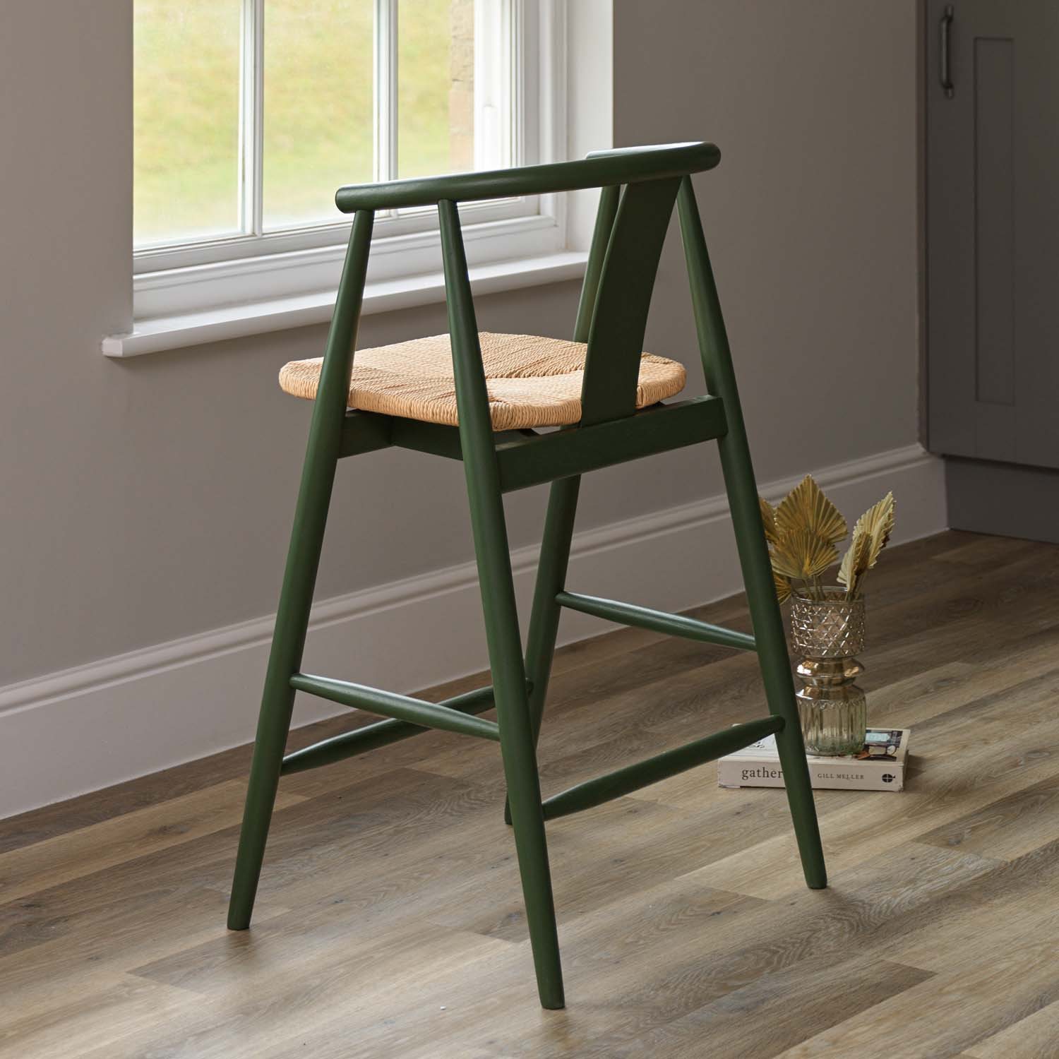 Woods Long Island Bar Stool - Olive Green - Woods Furniture