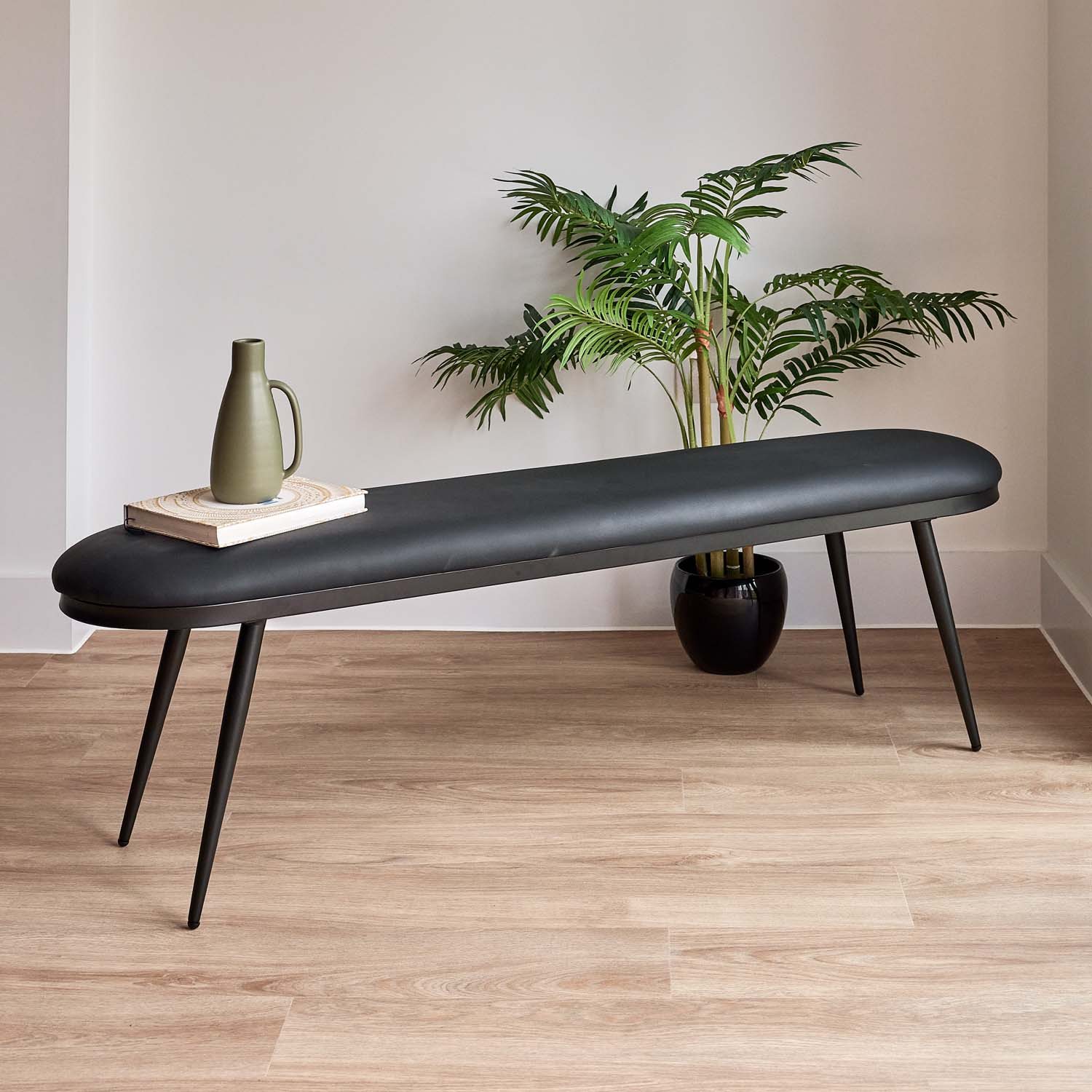 Woods Austin Dining Bench 160cm in Black - Woods Furniture