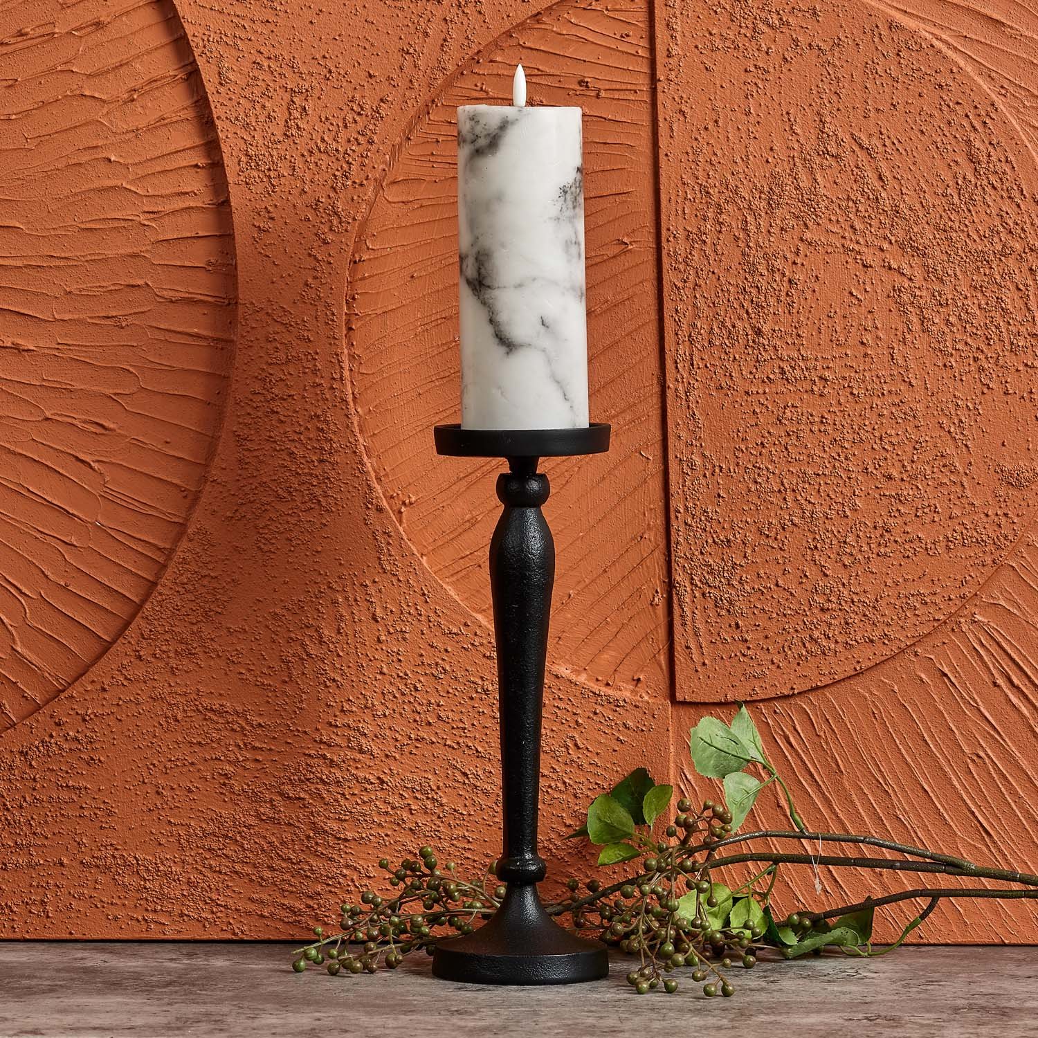 Woods Taper Candle Stand in Black - Small - Woods Furniture