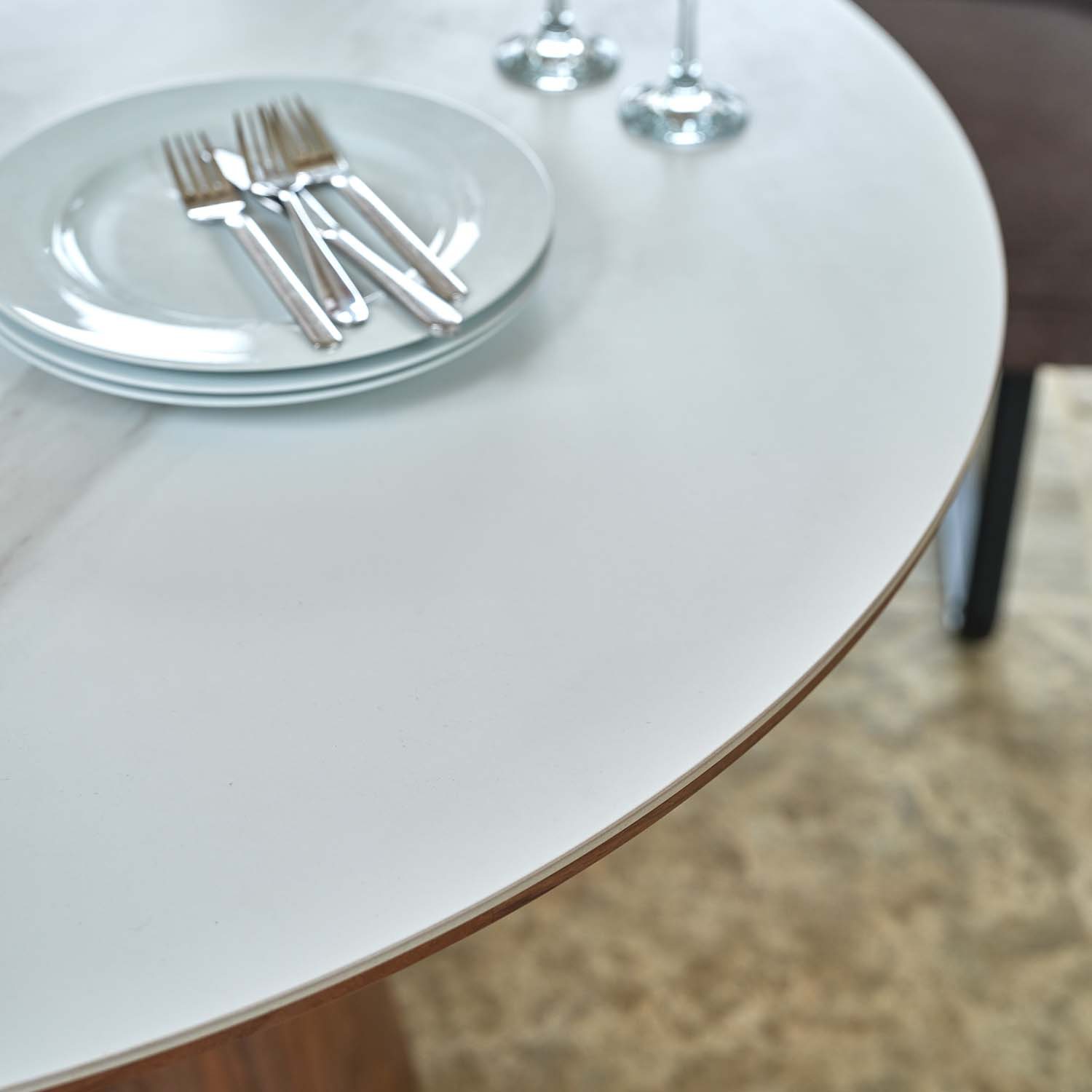 Woods Sutton 120cm Round Dining Table in Walnut - Woods Furniture