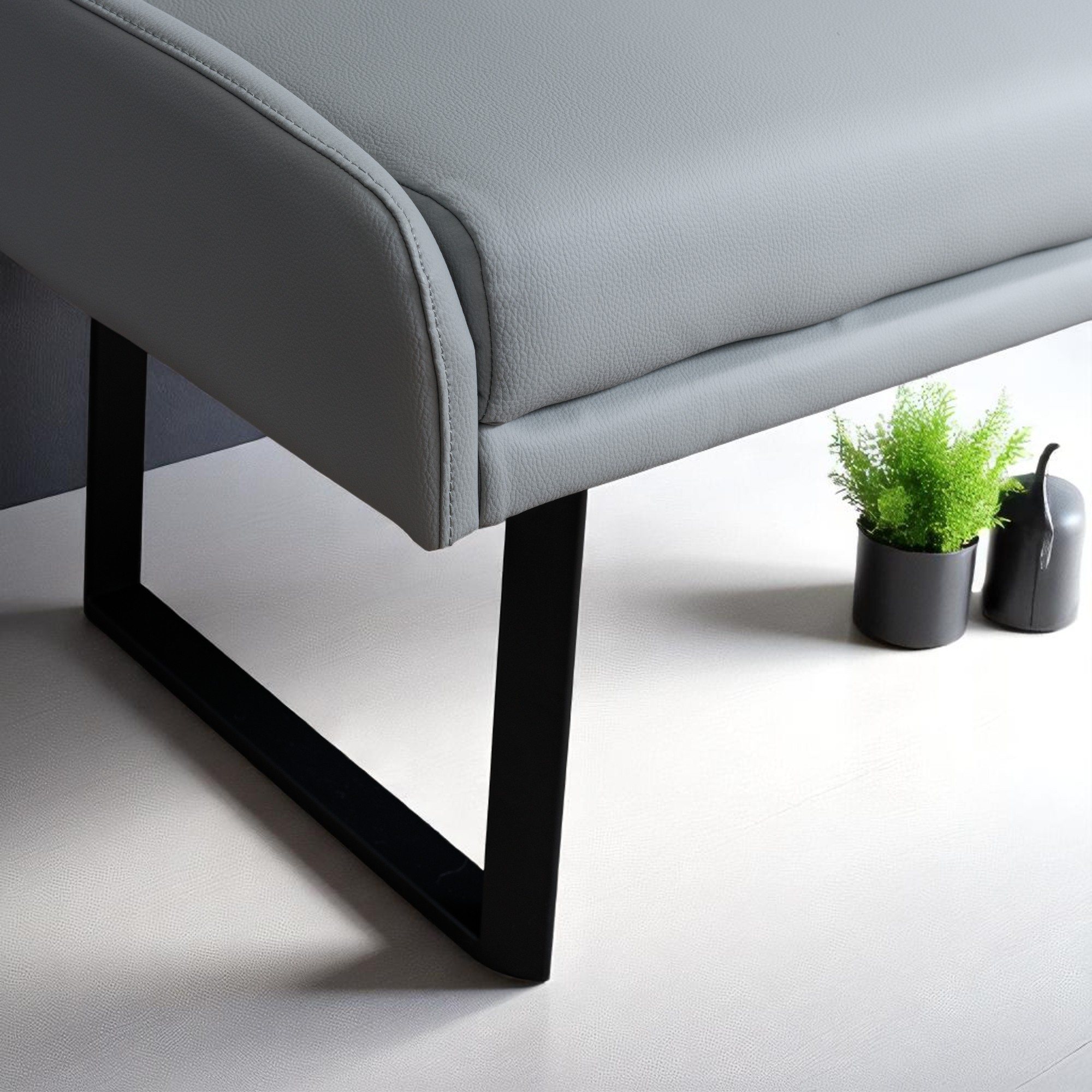 Woods Jupiter Corner Bench in Light Grey LHF - Woods Furniture