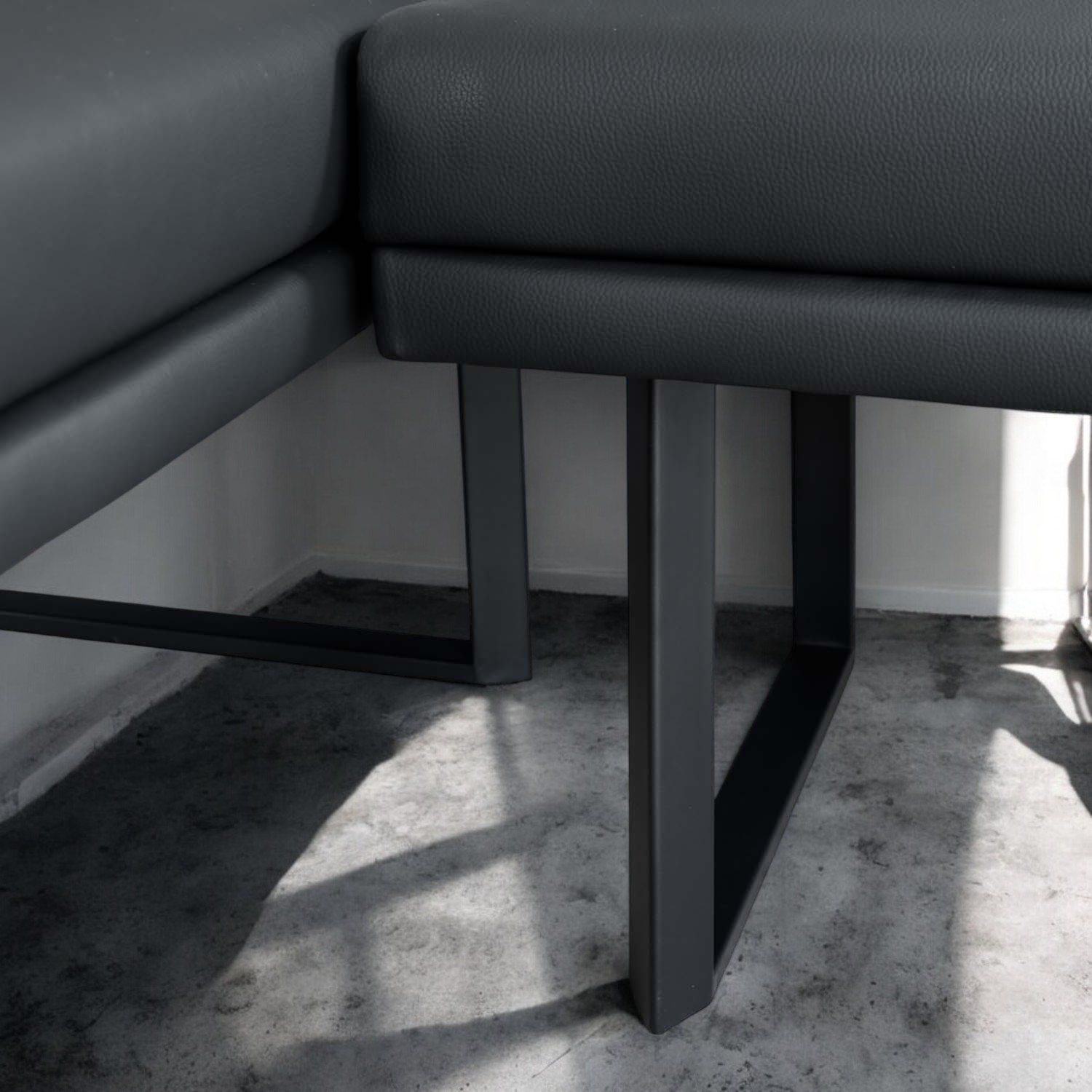 Woods Jupiter Corner Bench in Black RHF - Woods Furniture