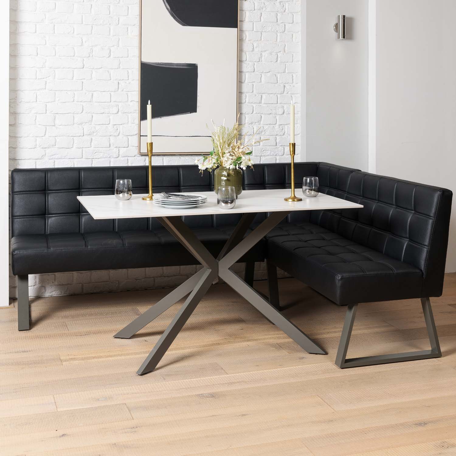 Woods Saturn Dining Table 135cm in White - Woods Furniture