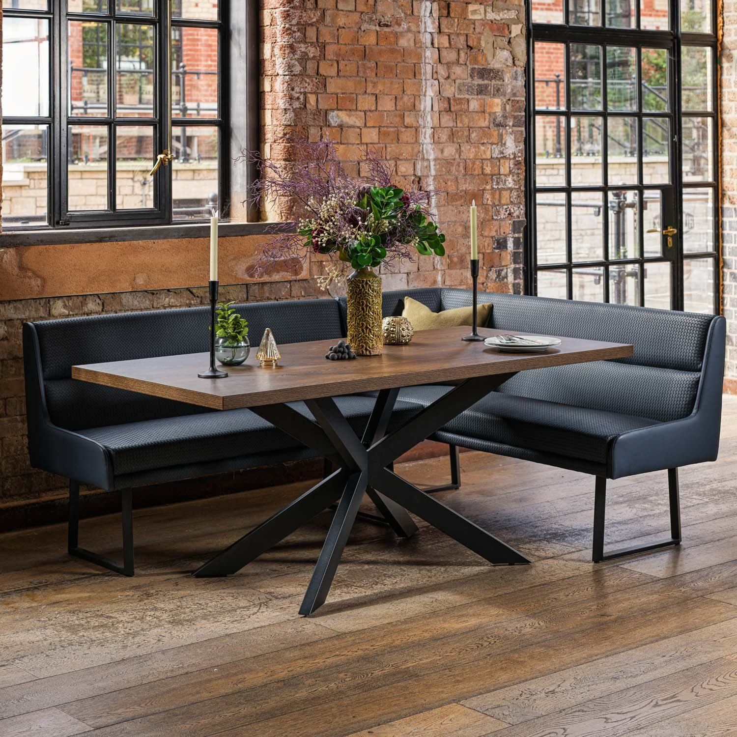 Woods Jupiter Dark Oak Dining Table 180cm - Woods Furniture