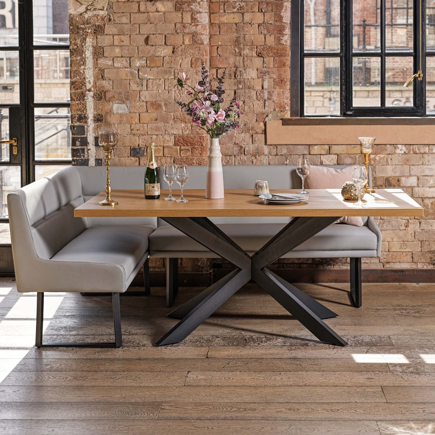 Woods Jupiter Smoked Oak Dining Table 180cm - Woods Furniture