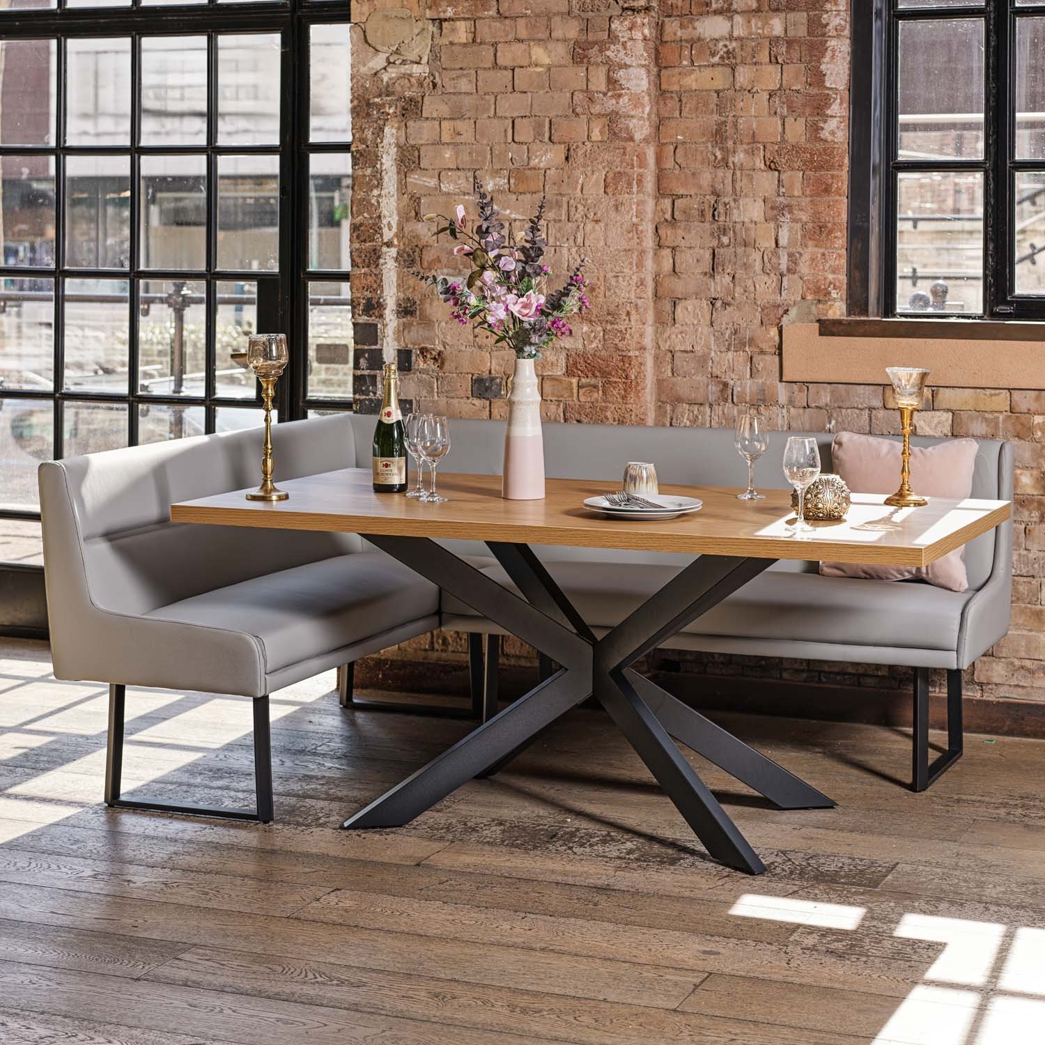 Woods Jupiter Smoked Oak Dining Table 180cm - Woods Furniture