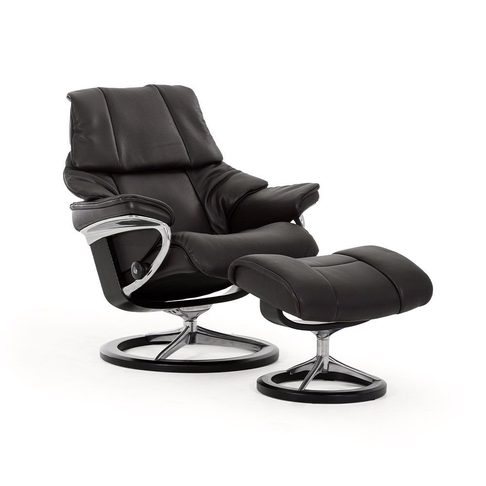 Reno Signature Stressless Recliner Chair & Footstool | Stressless Recl ... Reno Signature Stressless Recliner Chair & Footstool | Stressless Recl ...