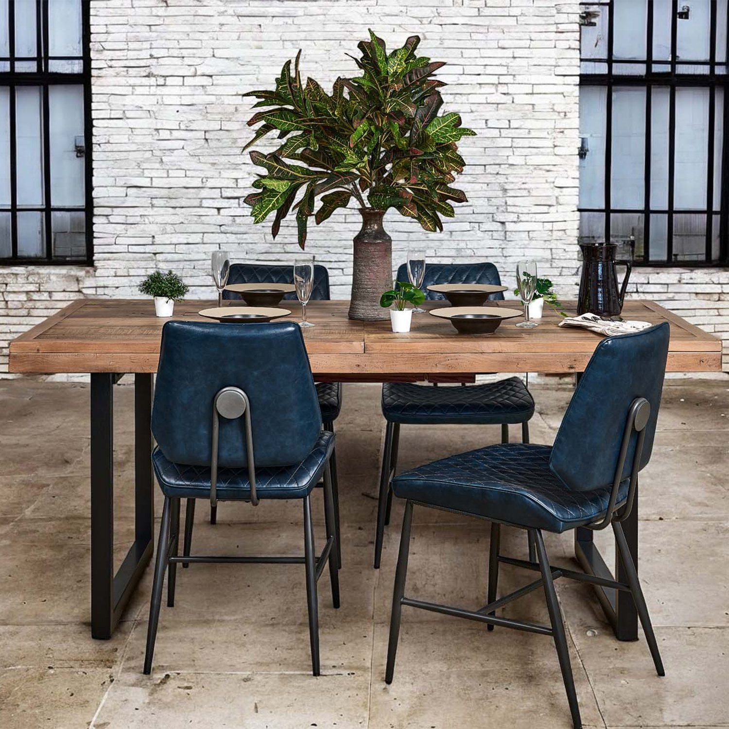 Industrial Wood Dining Table