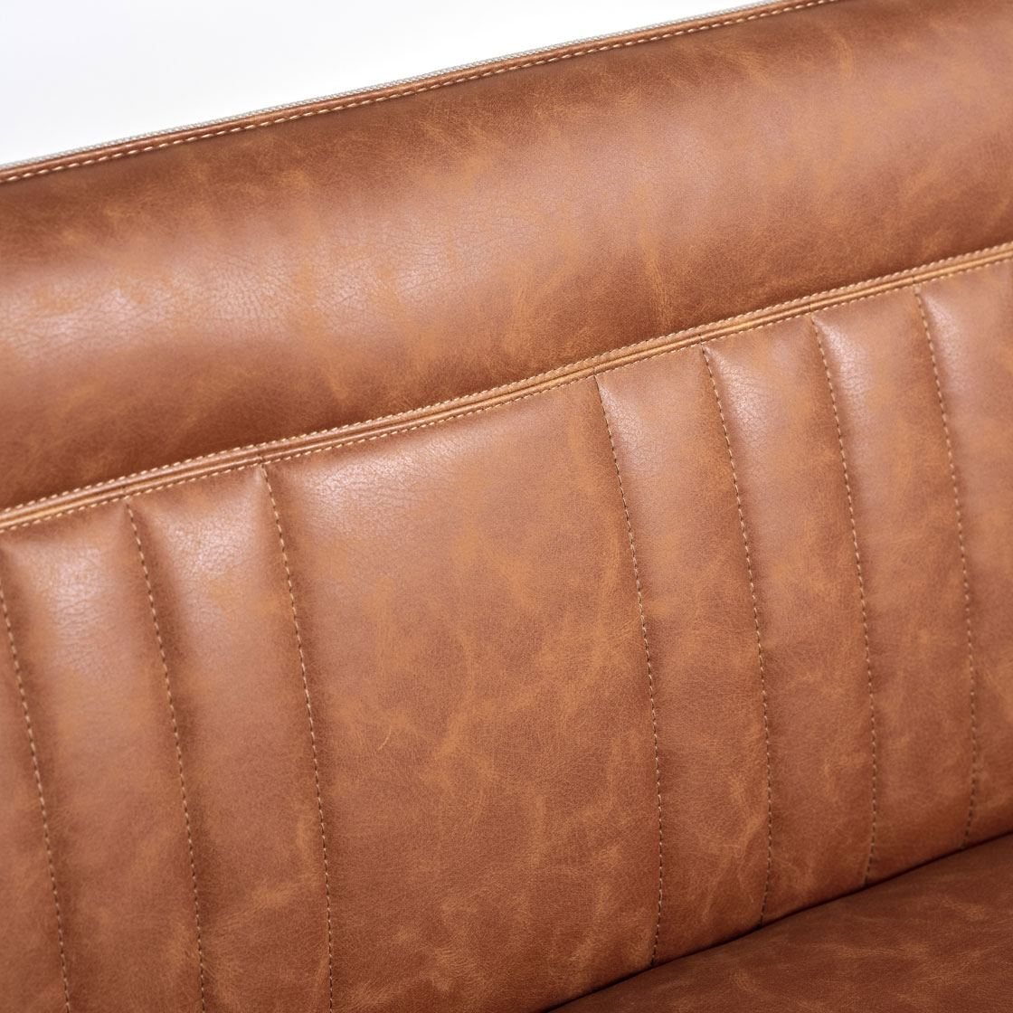 Hardy Tan Faux Leather Bench Seat | Tan Bench Seat - Woods Furniture