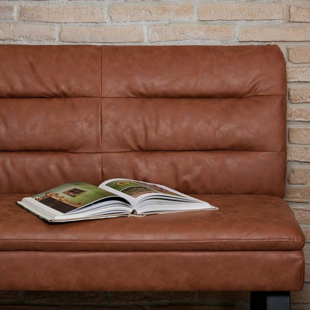 Industrial Corner Bench – Tan | Corner Dining Bench - Woods Furniture