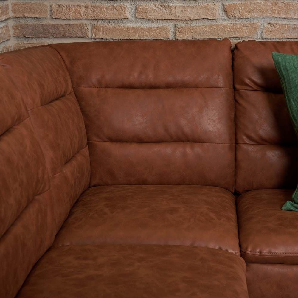 Industrial Corner Bench – Tan | Corner Dining Bench - Woods Furniture