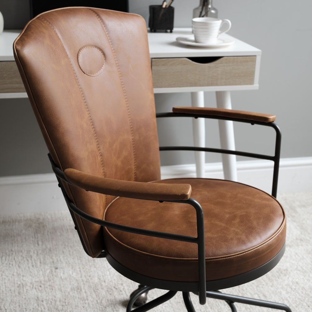 Hardy Office Chair - Tan - Woods Furniture