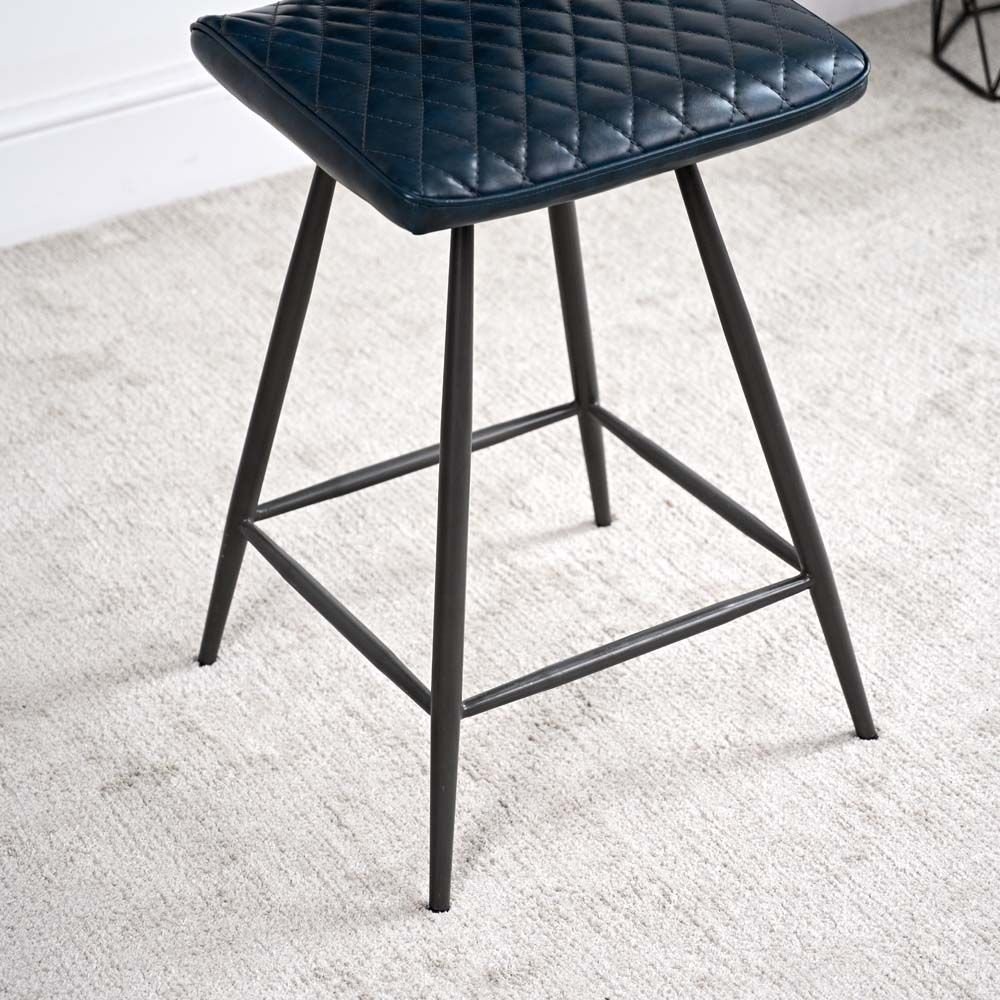 Digby Bar Stool - Dark Blue - Woods Furniture