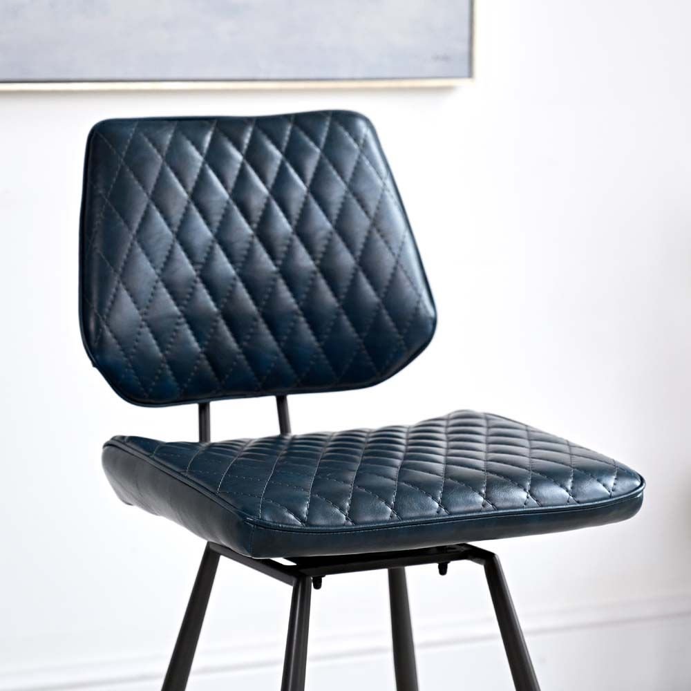 Digby Bar Stool - Dark Blue - Woods Furniture