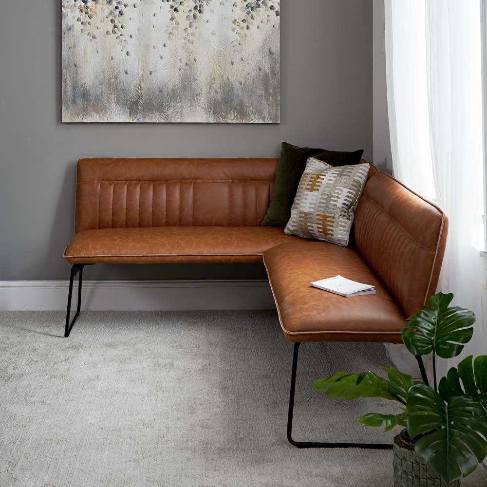 Hardy Tan Corner Bench Seating (Right Hand Facing) - Woods Furniture