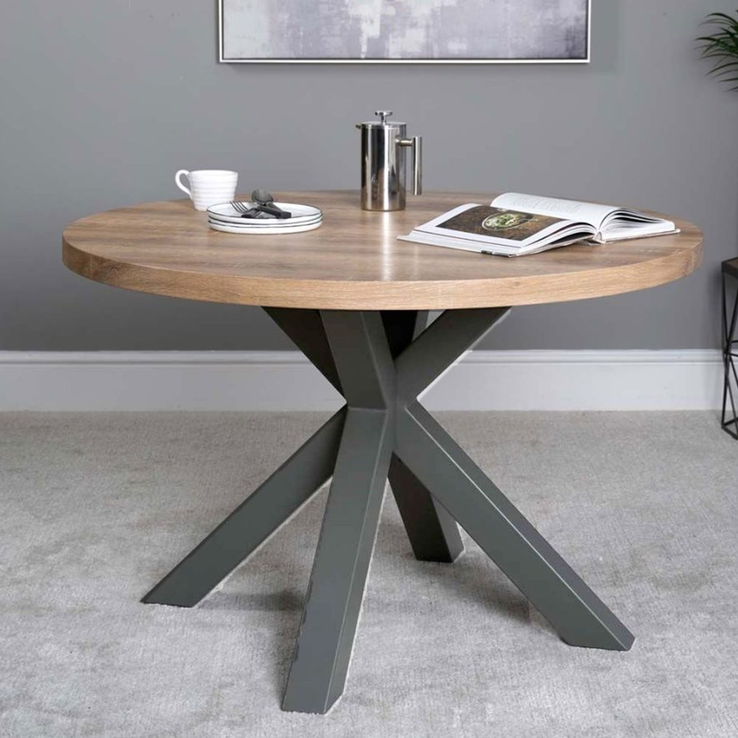 Ridley Round Dining Table 120cm | 120cm Dining Table - Woods Furniture
