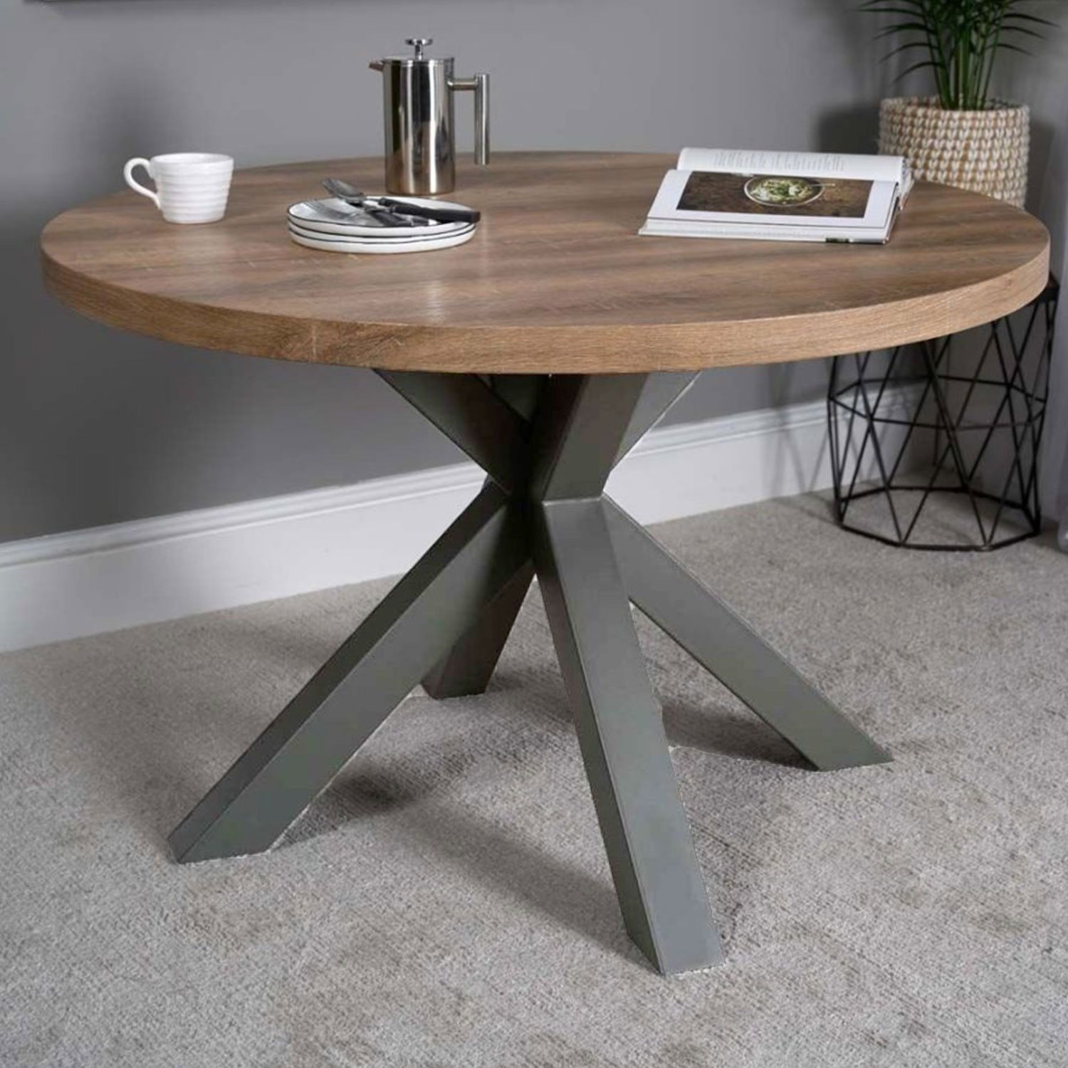 Ridley Round Dining Table 120cm | 120cm Dining Table - Woods Furniture