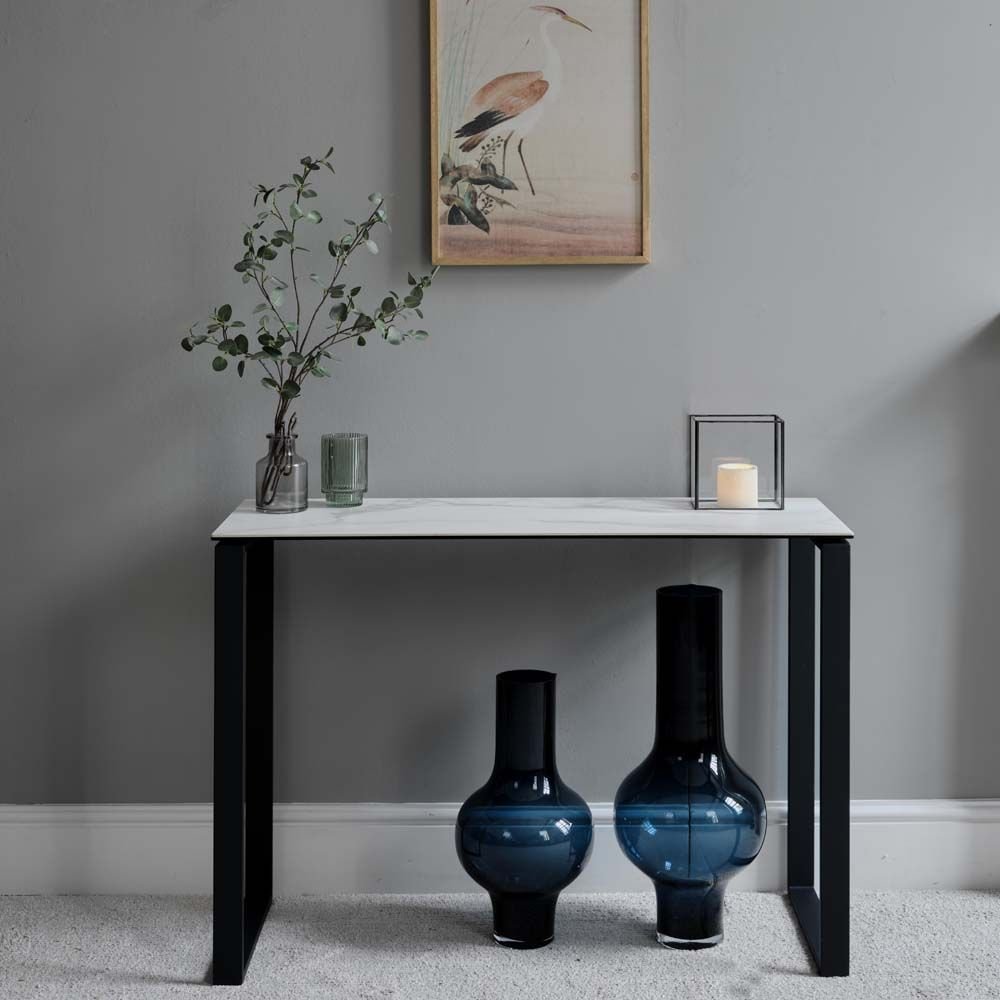 Eastcote Ceramic Console Table - White | White Ceramic Console Table ...