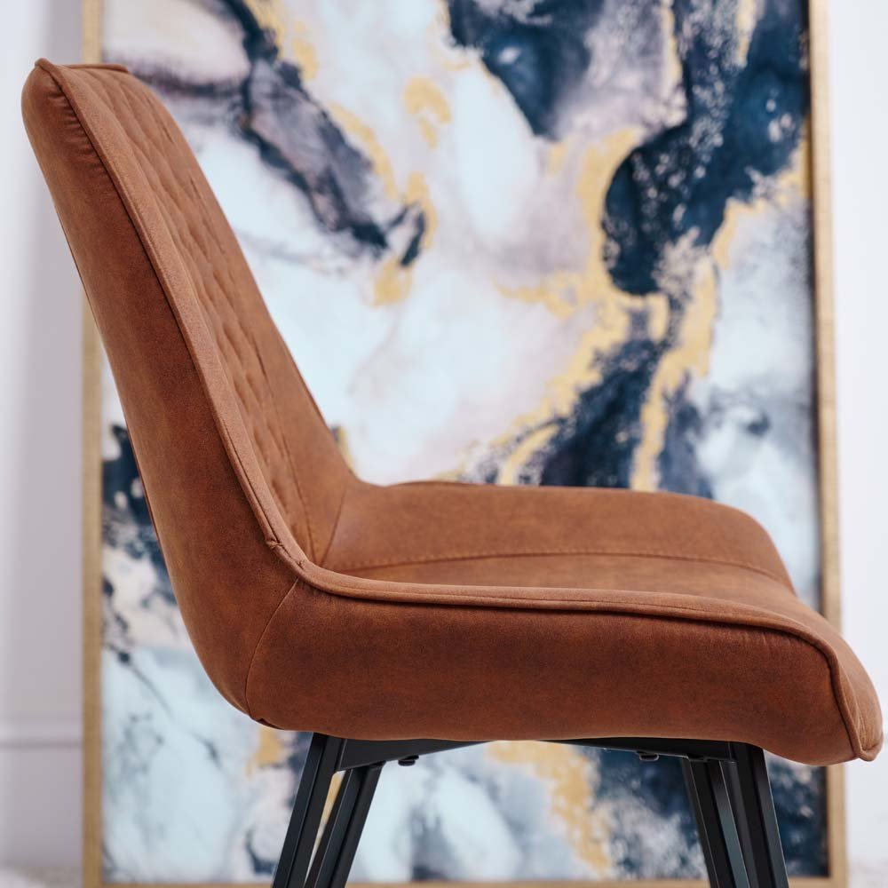 Dining Chairs Tan (Pair) | Finnick - Woods Furniture