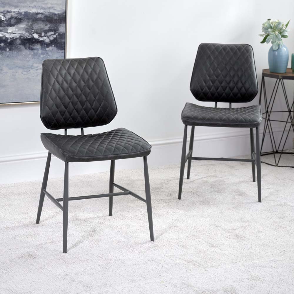 Woods Adelaide 180cm Dining Table & 4 Digby Dining Chairs - Grey ...