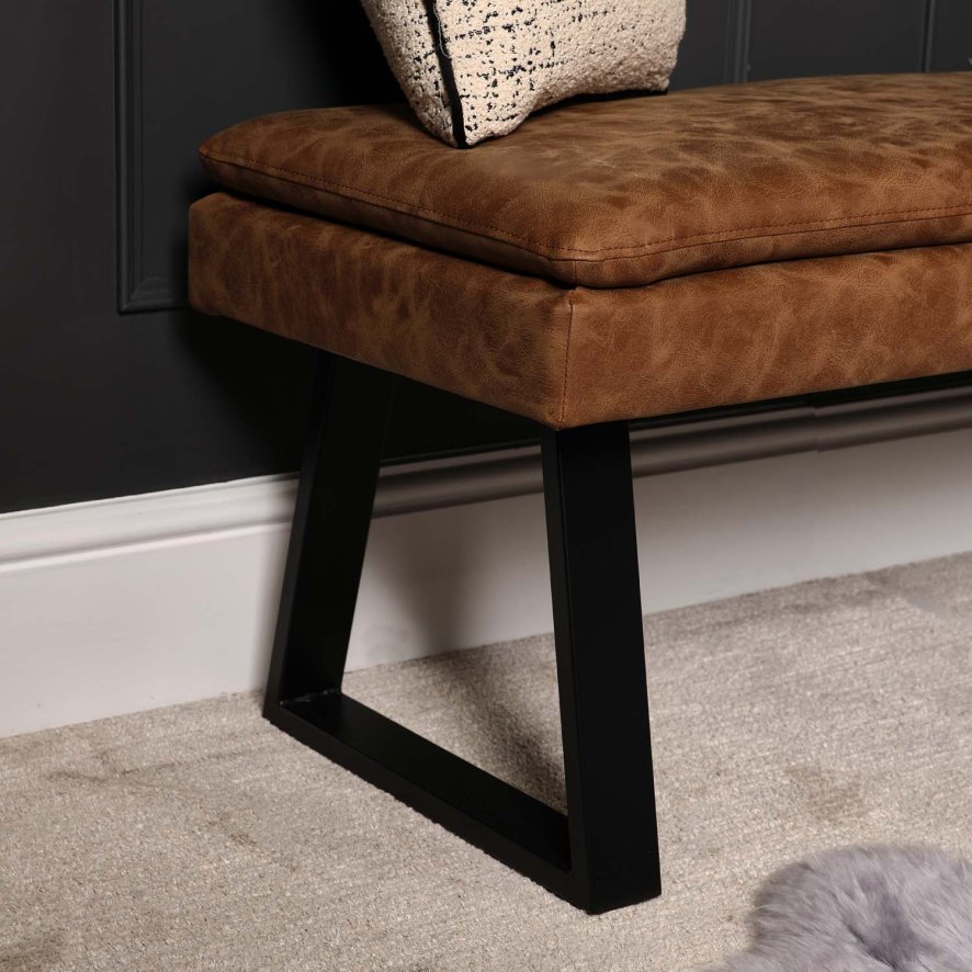 Woods Industrial Bench No Back 138cm - Tan - Woods Furniture