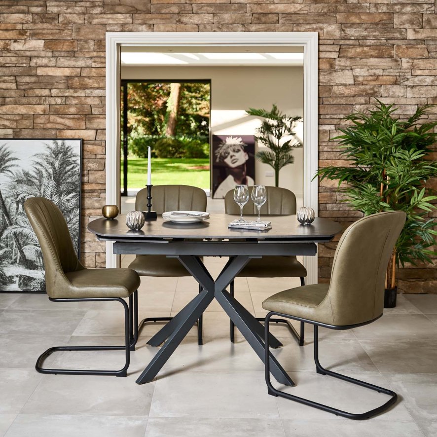 Woods Toscana Motion Table 140-200cm - Black - Woods Furniture