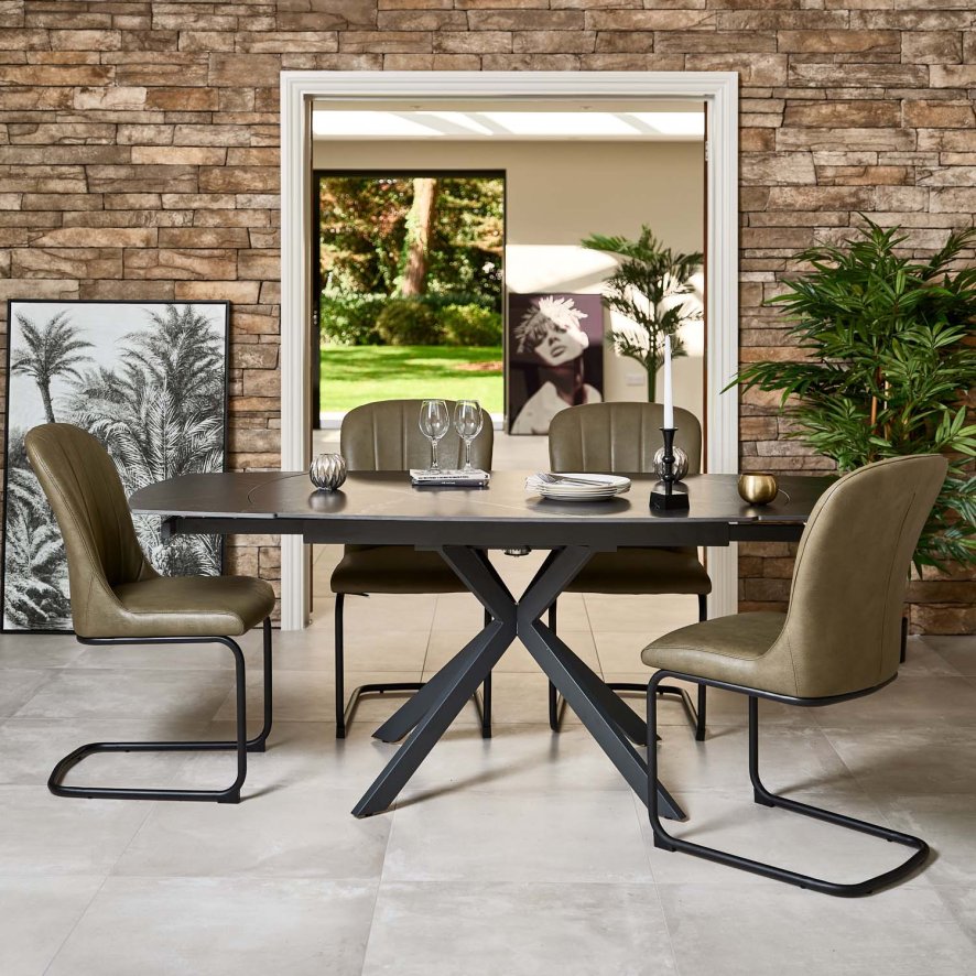 Woods Toscana Motion Table 140-200cm - Black - Woods Furniture