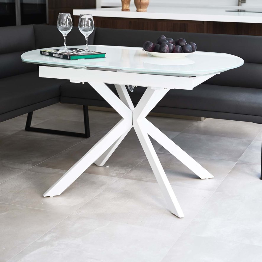 Clearance Ravenna Motion Table White - Woods Furniture