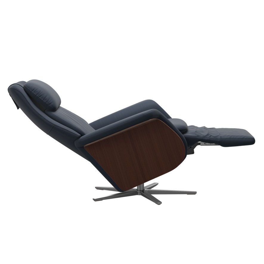 Stressless Sam Power Recliner with Sirius Base and Wood Arms - Woods ...